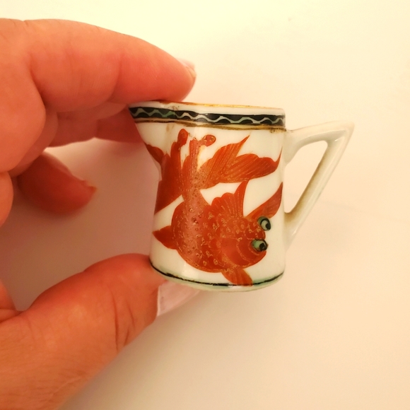 Art | Vintage Ceramics Goldfish Shrimp Miniature Pitcher | Poshmark
